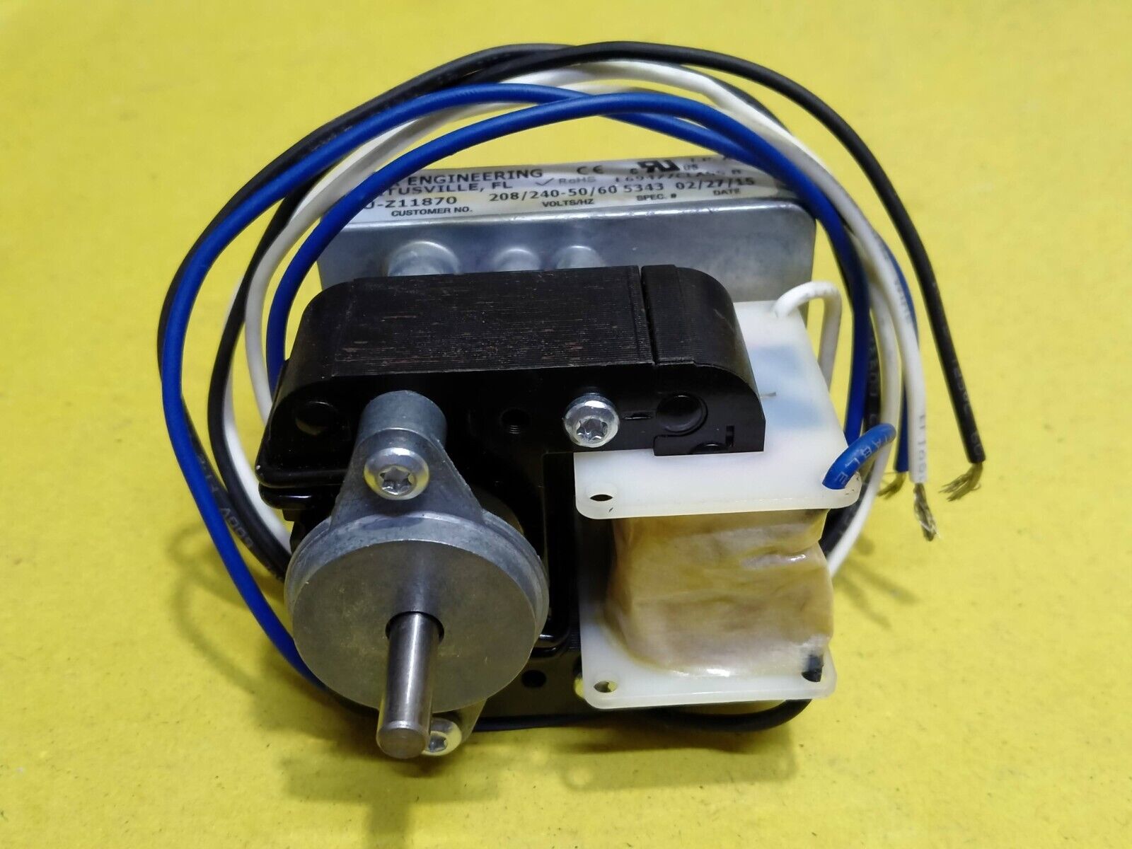 Rex Engineering 2u-Z11870 Unidirectional AC Gearmotor reversible 240VAC ...