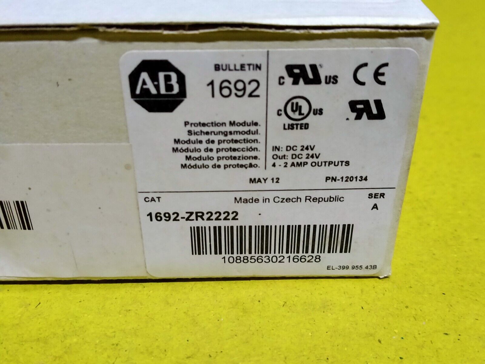 Allen-Bradley 1692-ZR2222 Electronic Circuit Protection 24 VDC New ...