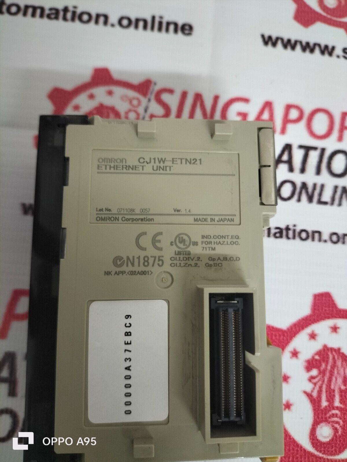 Omron CJ1W-ETN21 Ethernet Unit Ver. 1.4 PLC Module Made in Japan ...